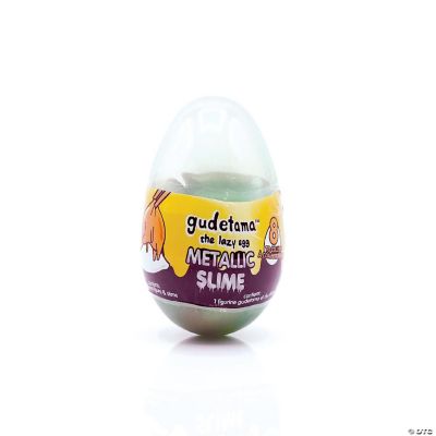 Gudetama The Lazy Egg Metallic Slime & Mini Figure Green | Oriental Trading