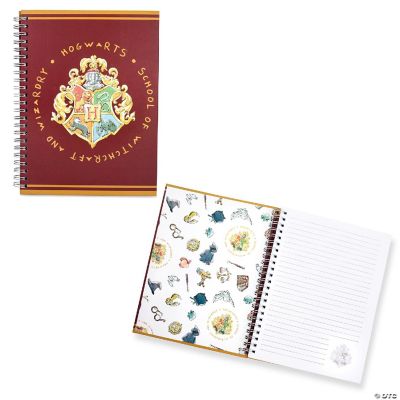 Harry Potter Vintage Hogwarts Crest Hardcover Spiral Journal Notebook ...