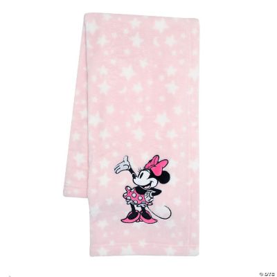 Lambs & Ivy Disney Baby Minnie Mouse Stars Pink Soft Fleece Baby ...