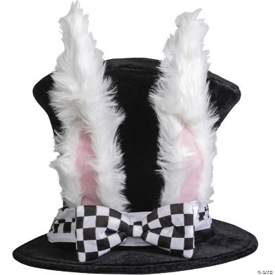 White Rabbit Top Hat - Bunny Rabbits Dress Up Costume Hat with Ears for ...