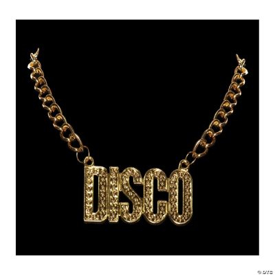 Gold Disco Chain Necklace Costume Jewelry | Oriental Trading