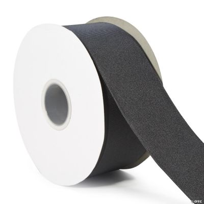 LaRibbons and Crafts 2 1/4" 50yds Premium Textured Grosgrain Ribbon -Black