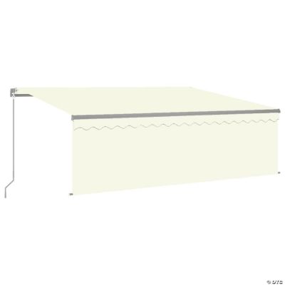 vidaXL Manual Retractable Awning with Blind 157.5"x118.1" Cream patio ...