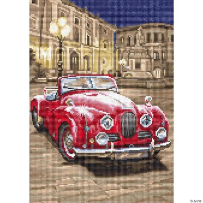 LetiStitch Counted Cross Stitch Kit Red Sports Car L8034