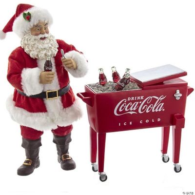 Coca-Cola Coke Santa with Table Cooler, 2 Piece Set, Multi-Colored,14 ...