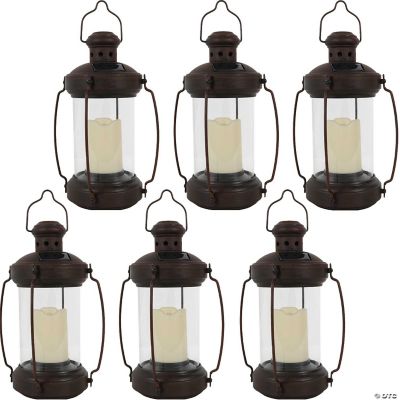 Sunnydaze Outdoor Antique Style Hanging Solar Lantern Light with LED ...