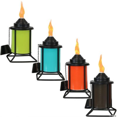 Sunnydaze Outdoor Metal Patio Deck Poolside Lawn Tabletop Torch Set ...