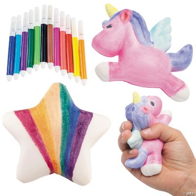 Color Your Own Squishy Craft Kit Assortment - Makes 24