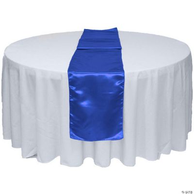 GW Linens 10pcs Royal Blue Satin Table Runner 12" x 108" for Wedding ...