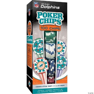 Miami Dolphins 100 Piece Poker Chips | Oriental Trading