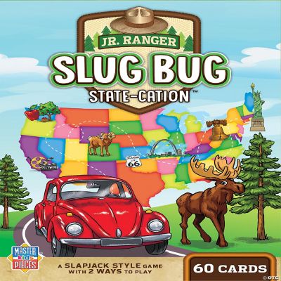 MasterPieces Jr. Ranger Slug Bug State-cation Card Game for Kids ...