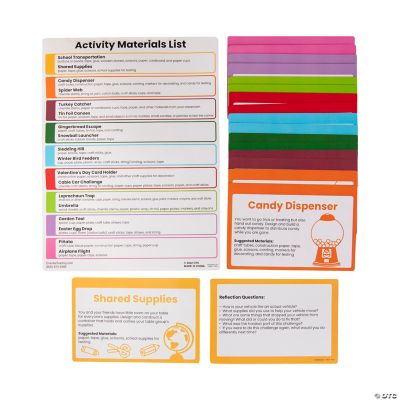 6" x 4" STEM Seasonal Activity Learning Challenge Laminated Task Cards ...