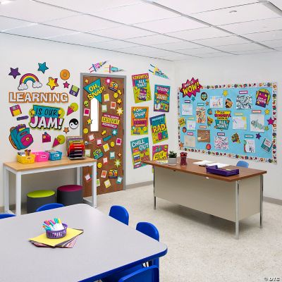 90s Themed Rad Colorful Classroom Decorating Kit - 154 Pc. | Oriental ...