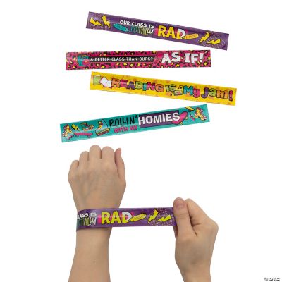 90s Motivational Slap Bracelets - 12 Pc. | Oriental Trading