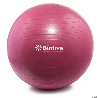 Bintiva Anti-Burst Fitness Exercise Stability Yoga Ball Red - Medium ...