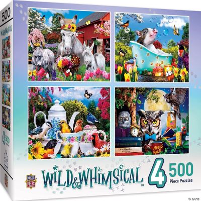 MasterPieces Wild & Whimsical - 500 Piece Jigsaw Puzzles 4 Pack ...