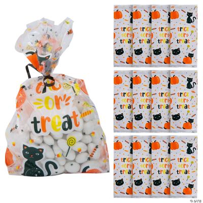 5" x 11 1/2" Trick-or-Treat Character Cellophane Bags - 12 Pc ...