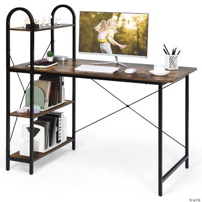 Costway 48'' Reversible Computer Desk Writing Workstation w/ Storage ...