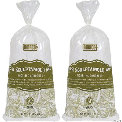 AMACO Sculptamold Modeling Compound, 3 lbs. Per Bag, 2 Bags | Oriental ...