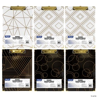 BAZIC Paperboard Clipboard with Gold Low Profile Clip, Assorted ...