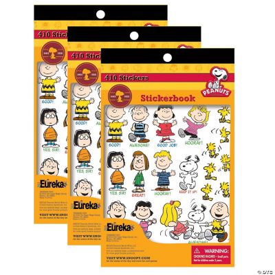 Eureka Peanuts Sticker Book, 410 Stickers, Pack of 3 | Oriental Trading