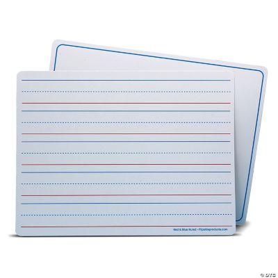 Flipside Products Dry Erase Learning Mat, Two-Sided Red & Blue Ruled ...