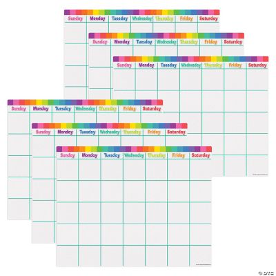 Teacher Created Resources Colorful Calendar Write-On/Wipe-Off Chart ...