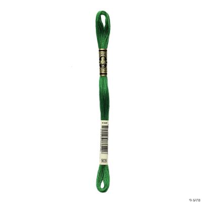 DMC Six-Strand Embroidery Floss - #909 Very Dark Emerald Green (12 skeins)