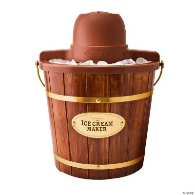 Nostalgia 4-Quart Wood Bucket Ice Cream Maker | Oriental Trading