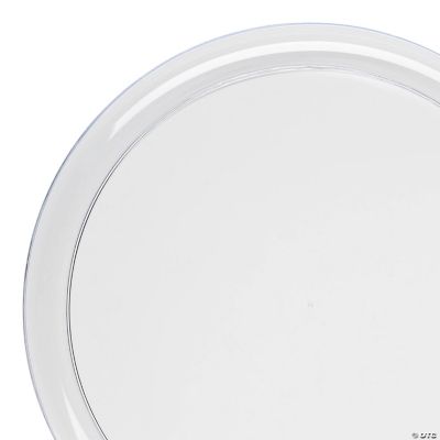 10" Clear Flat Round Disposable Plastic Dinner Plates (120 Plates ...