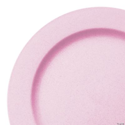 7.5" Matte Pink Round Disposable Plastic Appetizer/Salad Plates (120 ...