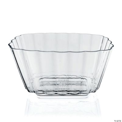 Clear Fluted Rectangular Disposable Plastic Pudding Cups (132 Cups)