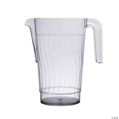 52 oz. Clear Round Plastic Disposable Pitchers (11 Pitchers)