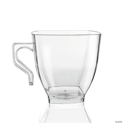 8 oz. Clear Square Plastic Coffee Mugs (56 Mugs) | Oriental Trading