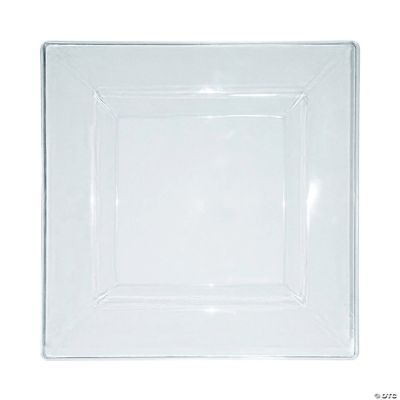 6.5" Clear Square Plastic Cake Plates (80 Plates) | Oriental Trading