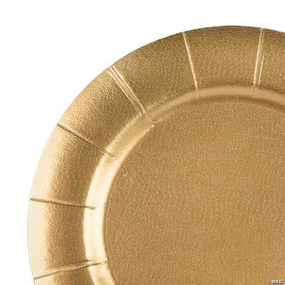13" Gold Round Disposable Paper Charger Plates (50 Plates) | Oriental ...