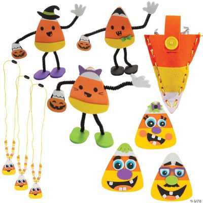 Cute Candy Corn Craft Kit Assortment - Makes 48
