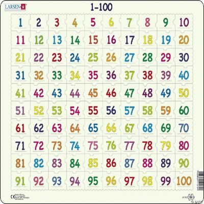 Larsen Numbers 100 Piece Children's Educational Jigsaw Puzzle