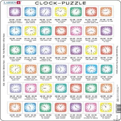 Larsen Clock 42 Piece Children's Educational Jigsaw Puzzle