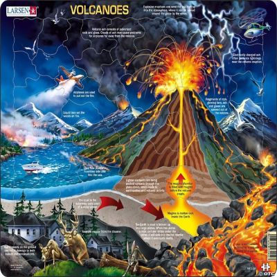 Larsen Volcanoes 70 Piece Children's Educational Jigsaw Puzzle ...