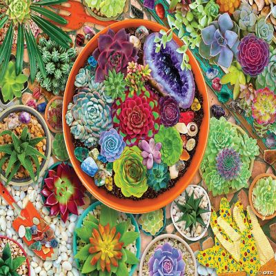 Springbok Succulent Garden 500 Piece Jigsaw Puzzle | Oriental Trading