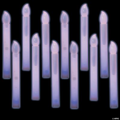 6" Mega Bulk 96 Pc. Candle-Shaped Plastic Snap & Shake Glow Sticks