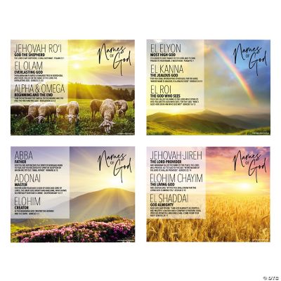 Names of God Poster Set - 4 Pc. | Oriental Trading