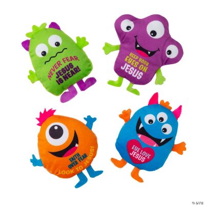 Bulk 50 Pc. Religious Flat Stuffed Colorful Monster Assortment ...