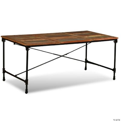 vidaXL Dining Table Solid Reclaimed Wood 70.9" wooden dining table