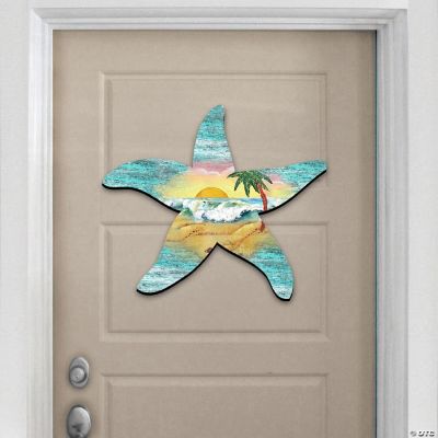 Designocracy Starfish Coastal Door Decor Coastal Holiday Decor ...