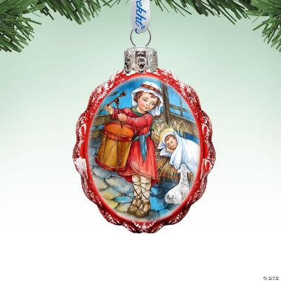Designocracy Drummer Boy Mercury Glass Ornament Nativity Holiday Decor