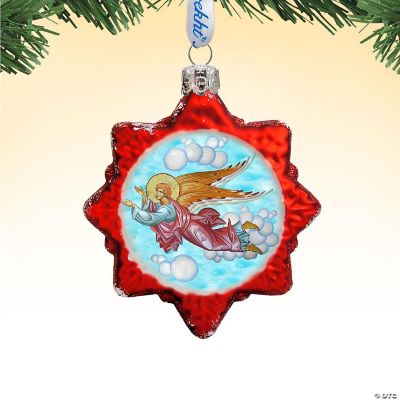 Designocracy Flying Angel Mercury Glass Ornament Nativity Holiday Decor