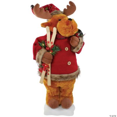 Northlight 24" Lighted and Animated Musical Moose Christmas Figure ...