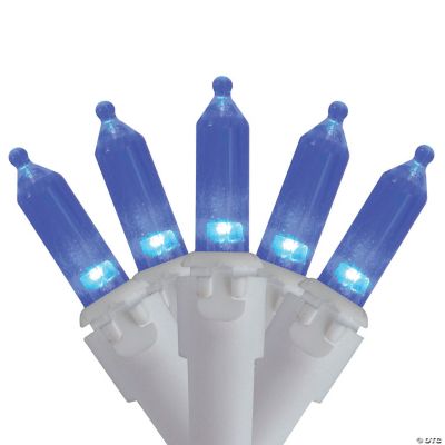 Northlight 100 Blue LED Mini Christmas Lights - 33 ft White Wire ...